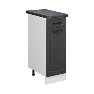 Vicco Küchenunterschrank R-Line, Anthrazit Landhaus, 30 cm, ap Anthrazit