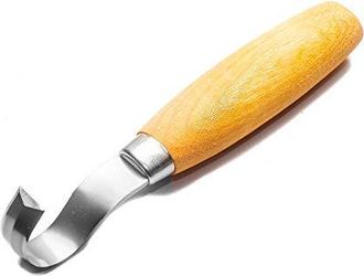 Morakniv Carving Hook 162 Couteau Fixe Mixte, Manche : Bouleau Naturel, Lame : 52mm