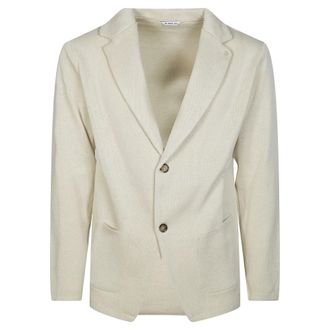 Manuel Ritz Giacca Monopetto Maglia - - Jackets - Herren - Wei&szlig; - M