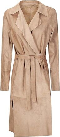 Salvatore Santoro Manteau Au Genou - Marron