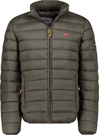 Geographical Norway Amigolor Men Basic - Warme Kapuzenjacke &Auml;rmellose Steppjacke Herren - Warme Manteljacke Gef&uuml;ttert Herren - Windjacke Fr&uuml;hling Herbst Winter (Khaki XXL