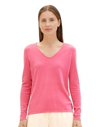 Tom Tailor 1012976 Pull-Over Femme, 15799 - Carmine Pink, S
