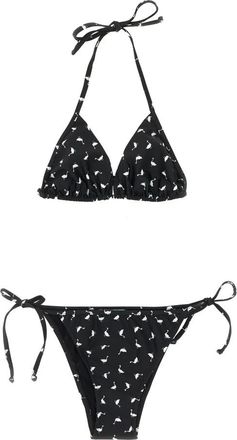 Moschino Femme, Maillots de bain, Multicolore, Taille: 40 FR All-over Goose Print Lycra Bikini