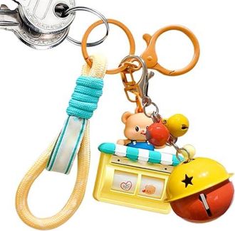 Generic Mignon Porte-cl&eacute;s en forme dours - Porte-cl&eacute;s de sac &agrave; dos &agrave; porter en plein air, pendentif de poup&eacute;e avec breloque | Sacs de transport pour camping, 