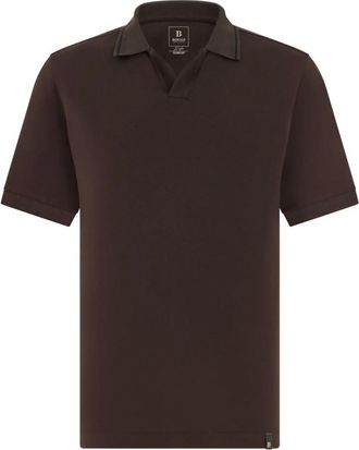 Boggi Milano Homme, Tops, Brun, Taille: 2XL Polo de sport en piqu&eacute; haute performance B avec fil S-Caf&egrave;