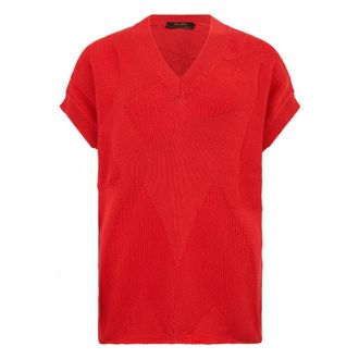 Moorer V-Ausschnitt Strickware - - Knitwear - Damen - Rot - XS