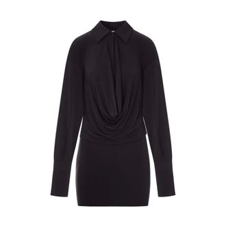 Andamane Femme, Robes, Noir, Taille: 40 FR Robe Lilia drap&eacute;e
