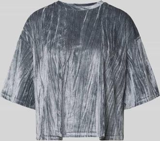 Christian Berg Oversized Crop Top mit Samt-Optik