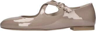 Stuart Weitzman Femme, Chaussures, Beige, Taille: 36 1/2 EU Clem Ballerines Vernies