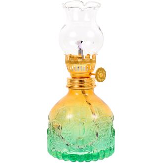 BESPORTBLE Vintage Petroleumlampe aus Glas Zierliche &Ouml;llampe mit Farbverlauf Dekorative Innenraum Lampe f&uuml;r Wohnzimmer und Festlichkeiten