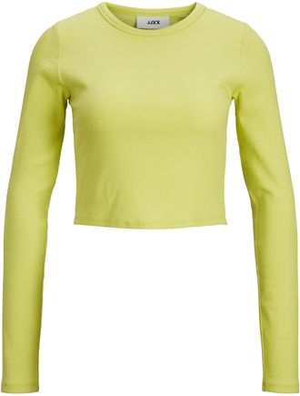 Jack & Jones Jack & Jones Damen Top Jxfeline STR Ls Rib Tee JRS Noos, Limeade, M