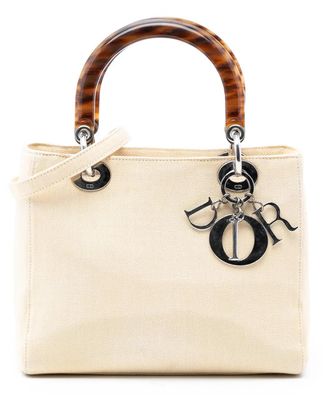 Dior Hobo Bags - Medium Canvas Lady Dior - Gr. unisize - in Wei&szlig; - f&uuml;r Damen