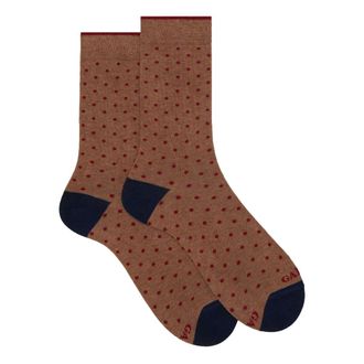 Gallo Gallo, Homme, Sous-vêtements, Multicolore, Taille: M Chaussettes Courtes Beige à Pois en Coton