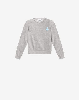 Isabel Marant Sweat Shirt Prissa &Agrave; Logo - Femme - Gris-bleu Glacier - Taille38 - Marant &Eacute;toile