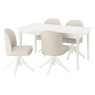 IKEA ROSENTORP / ROSENTORP Tisch und 4 St&uuml;hle