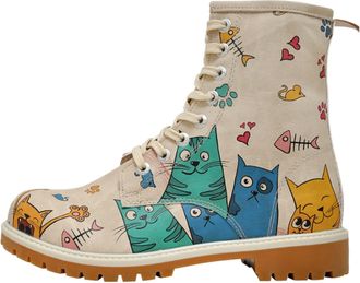 Dogo Schn&uuml;rstiefel Dogo Boots - Cat Lovers