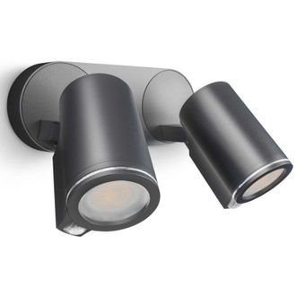 Steinel Projecteur ext&eacute;rieur avec d&eacute;tecteur de mouvement Spot DUO Sensor Connect Bluetooth 14,6W 3000K - Anthracite