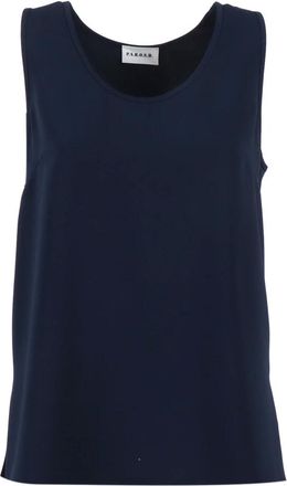 P.A.R.O.S.H. P.a.r.o.s.h., Femme, Tops, Bleu, Taille: 38 FR Blusa S/Maniche