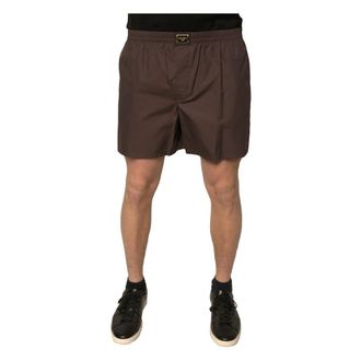 Dolce & Gabbana Dolce & Gabbana Braune Baumwollmischung Herren Mid Waist Shorts - - Shorts - Herren - Braun - L