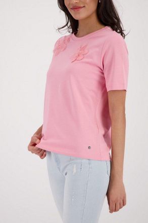 Monari T-Shirt Shirt 3D Blume Regular fit mit 3D-Blumen