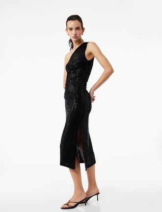 Koton KLEIDER Asymmetrisches Abendkleid mit Pailletten