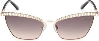Guess Femme, Accessoires, Jaune, Taille: 57 MM Lunettes de soleil