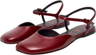 Loewe Ballerines &agrave; bride cheville Toy en cuir dagneau verni souple