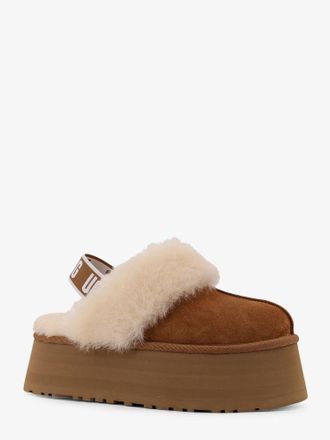 UGG Womens Suede Slip-On Funkette Brown Sandal