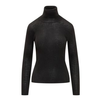 P.A.R.O.S.H. P.a.r.o.s.h., Femme, Pulls, Noir, Taille: 42 FR Leila Ribbed Knit Jumper