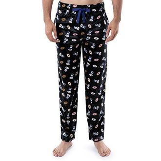 Varsity Pantalon de pyjama en polaire pour homme Lite Touch Noir/café, Noir/café/beignets, L