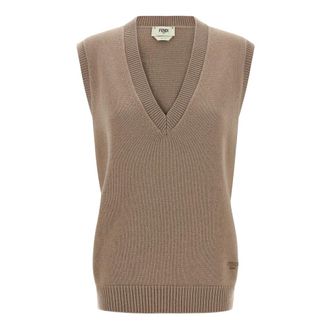 Fendi Damen, Strickwaren, Beige, 3XSGr&ouml;&szlig;e