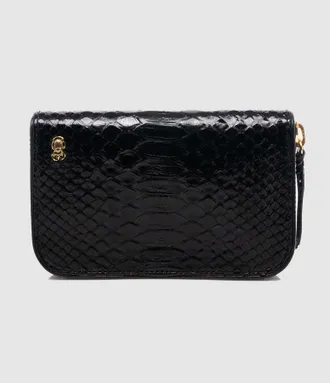 CLARIS VIROT Portefeuille Bob Python Noir