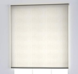 ZEBRA TEXTIL Aitana Rollo transparent, Polyester, Weiß, 110 x 175 cm