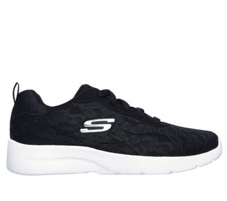 Skechers Sneaker SKECHERS Dynamight 2.0 Homespun, Damen, Gr. 37, schwarz, wei&szlig;, Textil, Schuhe Sneaker, Trainingsschuh, Laufschuh, Schn&uuml;rschuh mit gepolstertem