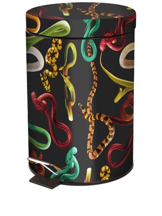 Seletti Gro&szlig;er Toiletpaper Home Snakes M&uuml;lleimer - Schwarz