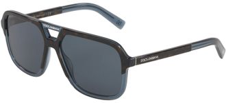 Dolce & Gabbana Ray-Ban Herren 0DG4354 Sonnenbrille, Mehrfarbig (Top Havana On Transparente Blue), 58