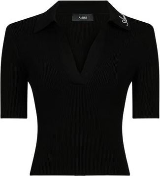 Amiri Top maille c&ocirc;tel&eacute;e