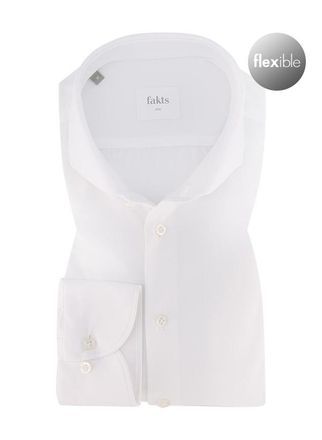 Fakts Herren Hemd wei&szlig; Jersey