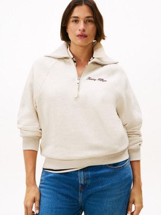 Tommy Hilfiger Sweatshirt CRV CLASSIC SCRIPT FLEECE 1/2ZIP in gro&szlig;en Gr&ouml;&szlig;en