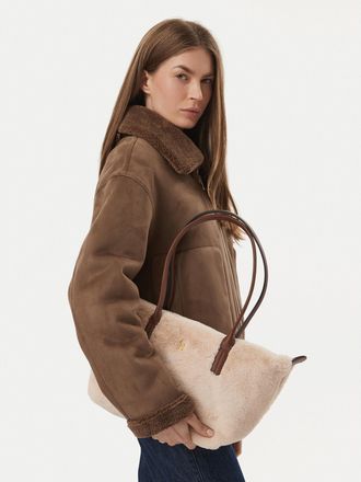 Tommy Hilfiger Handtasche Tommy Hilfiger Popette East West Tote Faux Fur AW0AW19310 Hellbeige