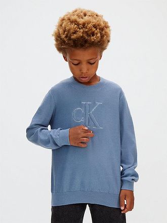 Calvin Klein Pullover Mit Logo - Satin Blue - Jungen - 16 Jahre (170 cm)
