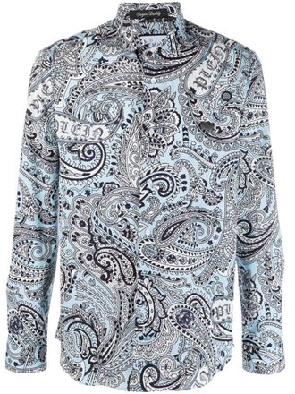 Philipp Plein chemise &agrave; motif cachemire - Bleu