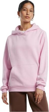 Build Your Brand By289-ladies Fluffy Hoody Sweat-Shirt &agrave; Capuche, Rose Doux, S Femme