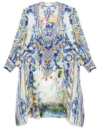 Camilla robe courte à poignets resserrés - Bleu