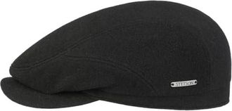Stetson Casquette Belfast Vedrick Wool Homme - Made in The EU Gavroche avec Visiere, Doublure Automne-Hiver Hiver - 59 cm Noir