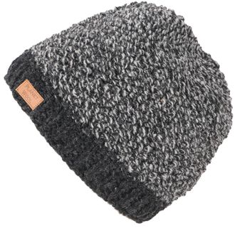 Guru Shop Kuschelige Handgestrickte Wollm&uuml;tze mit Perlmuster, Winterm&uuml;tze - Anthrazit/grau, Herren/Damen, Synthetisch