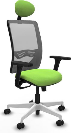 Piqueras y Crespo Administrativer Stuhl Zulema mit 3D-Armen, h&ouml;henverstellbarer Lendenwirbelst&uuml;tze und festem Kopfteil, ausgestattet mit 3-fach verstellbarem Schaumstof