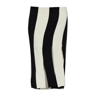 Entire studios Gestreifter Rock - - Skirts - Damen - Schwarzk - S