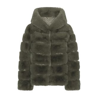 Americandreams Americandreams, Femme, Vestes, Vert, Taille: 42 FR Blake Short Faux Fur Jacket