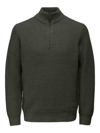 Only & Sons Troyer ONSROLF REG HALF ZIP NECK KNIT - OTL